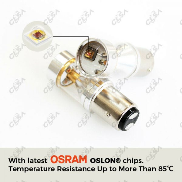 2PCS RED 12-24V 60W LED OSRAM 1157 BAY15D P21/5W Car Boat Brake Tail ...